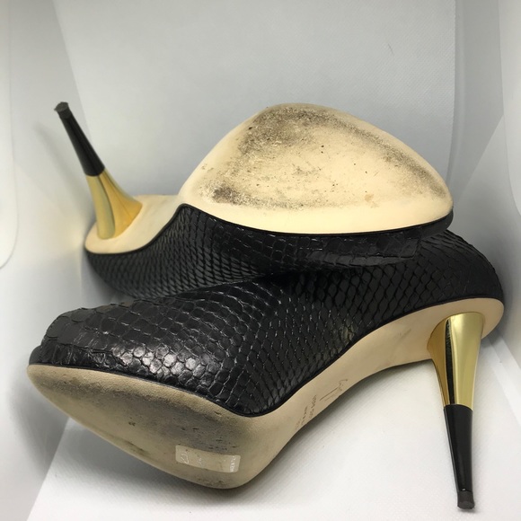 Giuseppe Zanotti | Shoes | Giuseppe Zanotti Black Snake Skin Heels ...